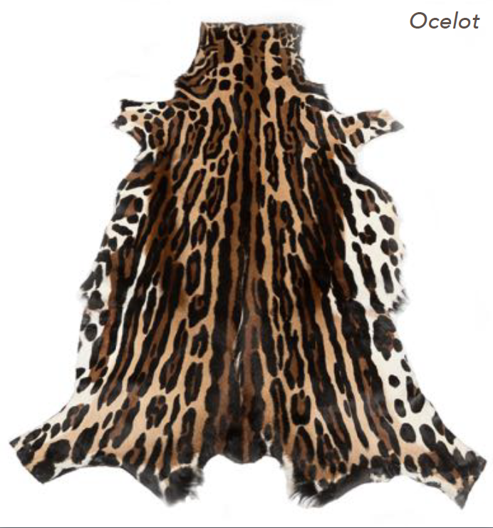 Springbok Rug with Ocelot Print - Home Decor - Italian Leather